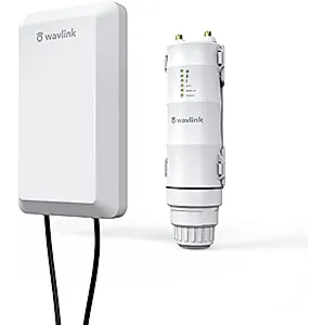 WAVLINK Outdoor Weatherproof WiFi Range Extender,N300 Long Range Wireless WiFi AP/Router/Repeater/WISP Mode with POE,Internet Signal Booster Amplifier, Point to Point WiFi Bridge for Home