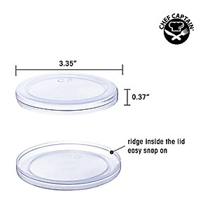 Glass Carafe Pitcher 1 LITER Clear ZERO LEAD For Water, Wine, Milk, Juice, Mimosa Bar With ZERO BPA Easy snap on Lids - 34 Ounces (PACK OF 3)