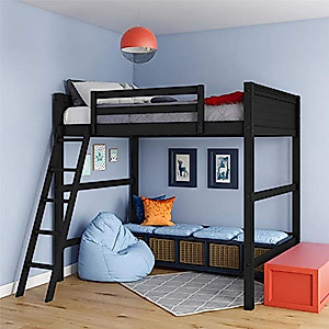 DHP Denver Full Size Loft, Black bed
