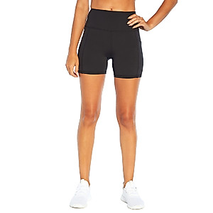 Marika Womens Linnette High Waist Tummy Control Short, Black, Large US