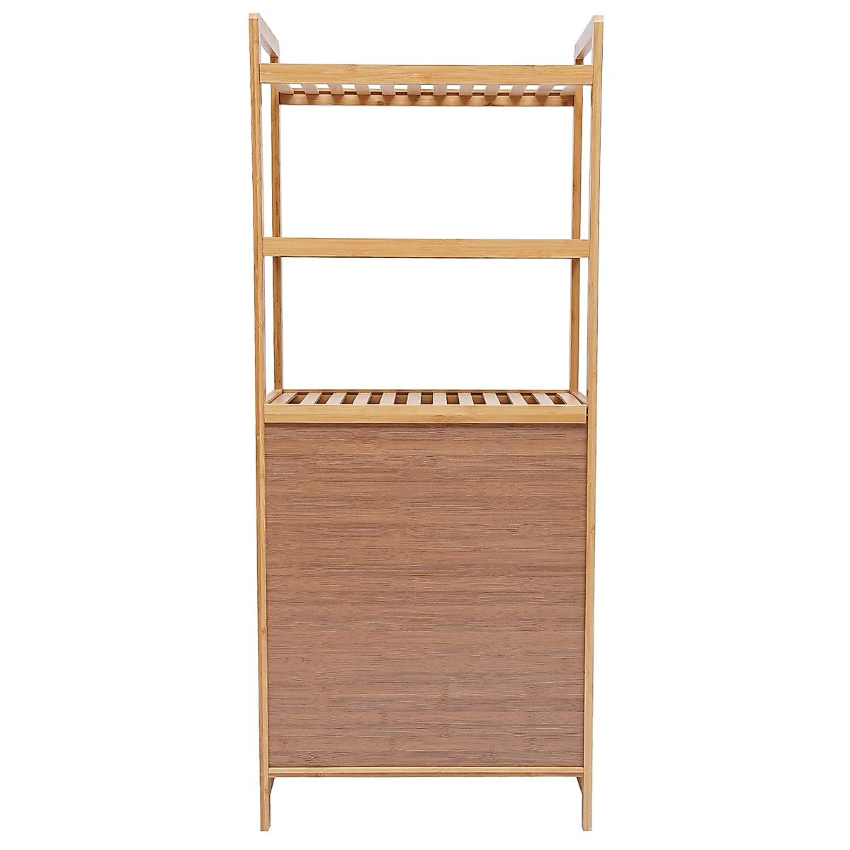 Laundry Basket Bamboo Bathroom Cabinet, Laundry Basket Tilted Out Linen Basket Bamboo Freestanding Laundry Basket, 4-Tier Shower Shower Rack, Bathroom Living Room Bedroom Storage Laundry Rack