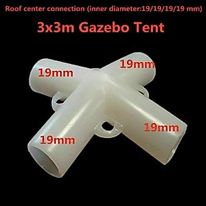 Baskinshine 9pcs x Spare Parts for Gazebo Awning Tent Feet Corner Center Connector 25/19mm