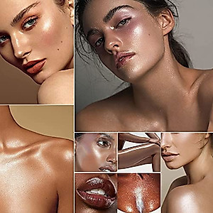 Polvo De Hadas Highlighter Makeup Powder，White Highlighter Makeup,the Natural Three-dimensional Face Glitter Blusher,Inner Corner Eye Highlighter for Women's Day Gift （01 White moonbeam)