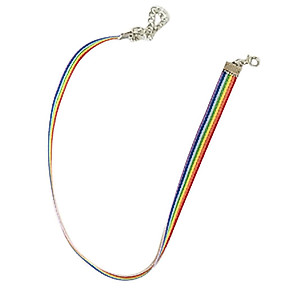 Sameno Rainbow Choker Necklace Pride LGBT Clavicle Chain Ribbon Simple Necklace