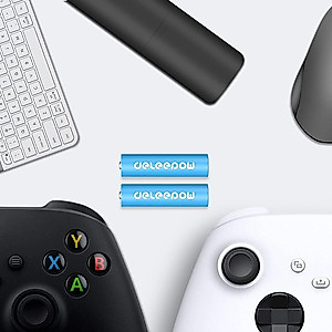 Deleepow 8 AA NiMH Rechargeable Batteries 3300mAh, 1.2V High Capacity 1200 Cycles Precharged, with LCD Display Charger, for Household, Cordless Phones, Remote Controls, Electronics