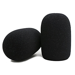 YOUSHARES Audio-Technica AT2020 Pop Filter - 2 PCS AT2020 Microphone Windscreen for Audio Technica AT2020 and AT-2035 AT-2050 ATR2500 ATR2500X AT-4040 Microphones (Black)