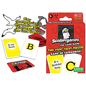 Scattergories The Card Game, Fast-Paced Play At Once Card Game of Categories, for 2 or More Players, Ages 8+