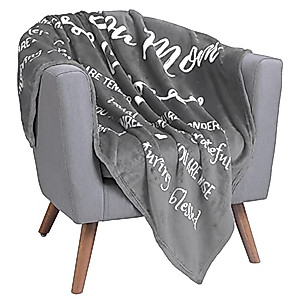 FILO ESTILO Mom and Aunt Fleece Package - Two Quality 320gsm Fleece Blankets for Mom and Aunt, Both in Color Grey