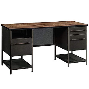 Sauder Boulevard Café Executive Desk, Black finish