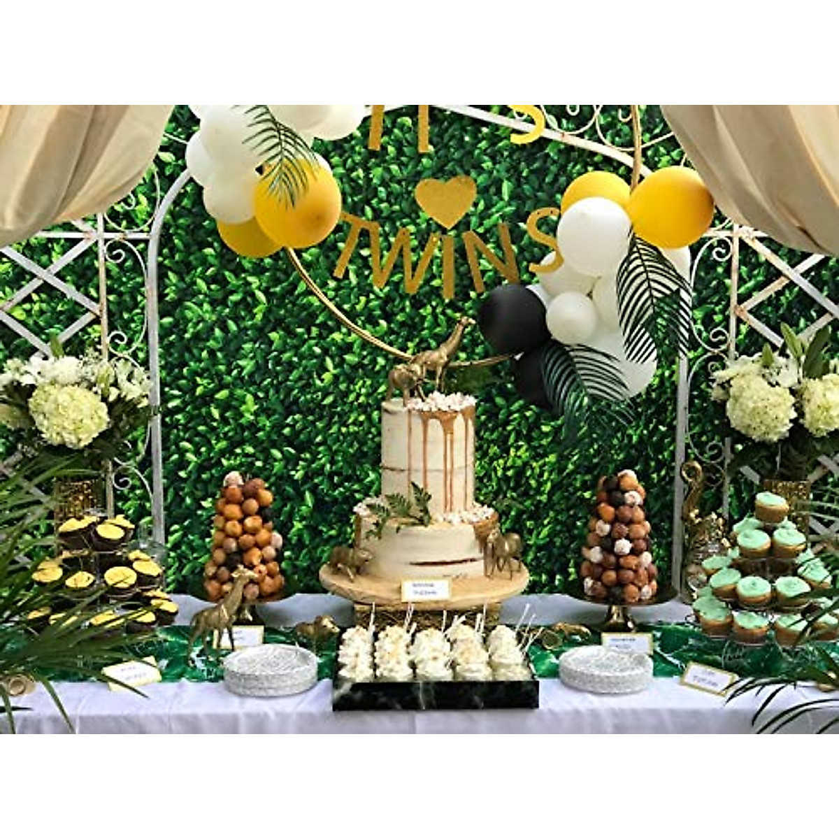 SJOLOON 5X7ft Green Leaves Backdrop Grass Backdrop Natural Green Lawn Party Photography Backdrop Birthday Newborn Baby Lover Wedding Photo Studio Props 10923