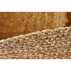 Mud Pie Embroidered Woven Basket Set, Tan, 9 3/4" x 13 3/4" dia