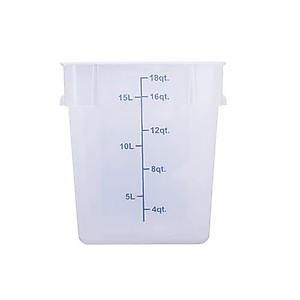 CenPro 29A-089 Square Food Storage Containers with Lids, 18 Qt. (12 Pack)