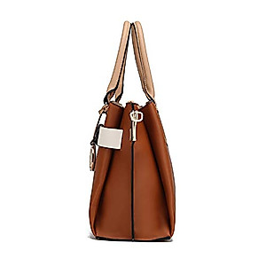 MKF Collection Satchel Bag for Women, Vegan Leather Crossbody Shoulder Handbag Top Handle Purse