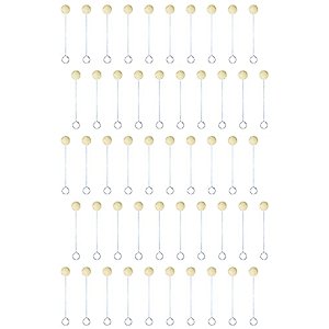(50 Pack) Wool Daubers Leather Dye Leather Tool Wool Balls Brush Leathercraft Tools and Supplies Leather Crafting Tools Leather Craft Sponge Daubers with Metal Handle for DIY