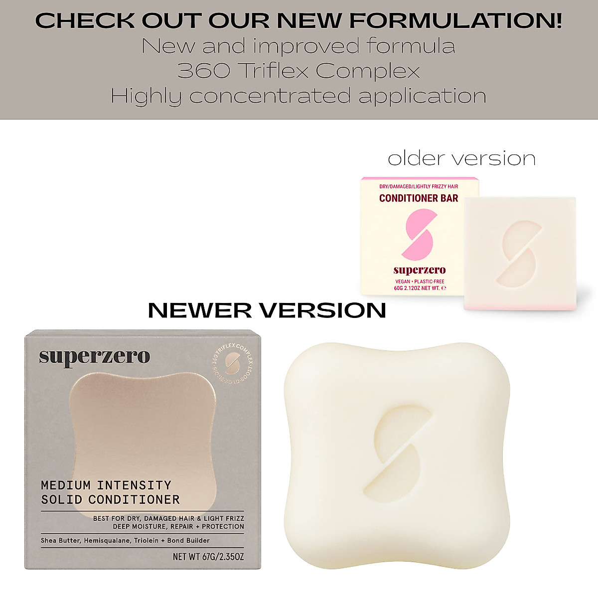 SUPERZERO Nourishing Conditioner Bar for Thinning Hair, Luxury Hair Care, Healing Moisture Creating Soft and Strong Hair, Sulfate Free, Plastic Free, Vegan, and Stylist Recommended