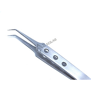 Eyelash Eyebrow Lashes Extensions Volume 3D+ 5D 6D Stainless Steel Tweezers (45 Degree Semi Angled)