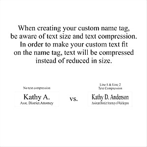 CUSTOMIZED4U 1inX3in Employee Personalized Name Tag Badge Pin or Magnet Attachment Customized Identification Engraved