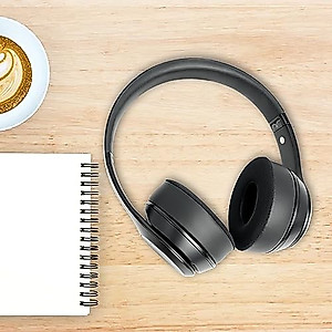 GVOEARS Ear Pads Replacement for Beats Solo 2 Solo 3 - Cooling Gel Earpad Cushions for Solo 2/3 Wired Wireless Headphones Covers with Noise Isolation Memory Foam (Black)