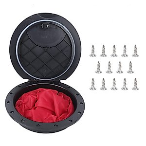 Tbest Kayak Deck Plate Kit 9 inch Hole Diameter Deck Hatch Waterproof Deck Plate Hatch Cover with Storage Bag ABS Plastic Access Cover Fishing Boat Accessory Kayak Hatch kajak lukendeckel