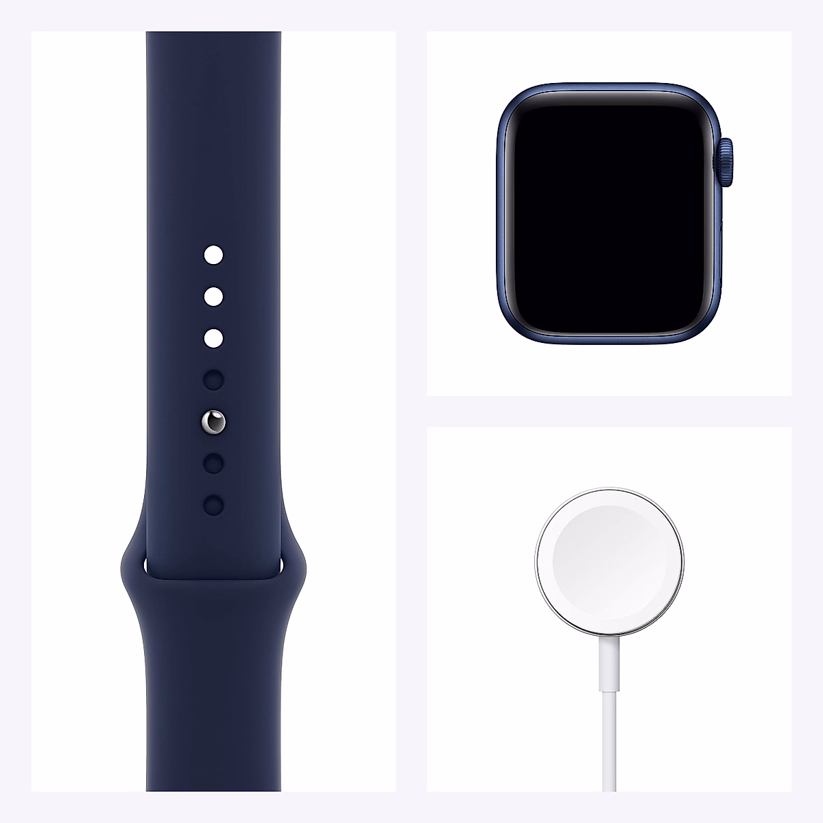 Apple Watch Series 6 (GPS + Cellular, 40mm) - Blue Aluminum Case with Deep Navy Sport Band