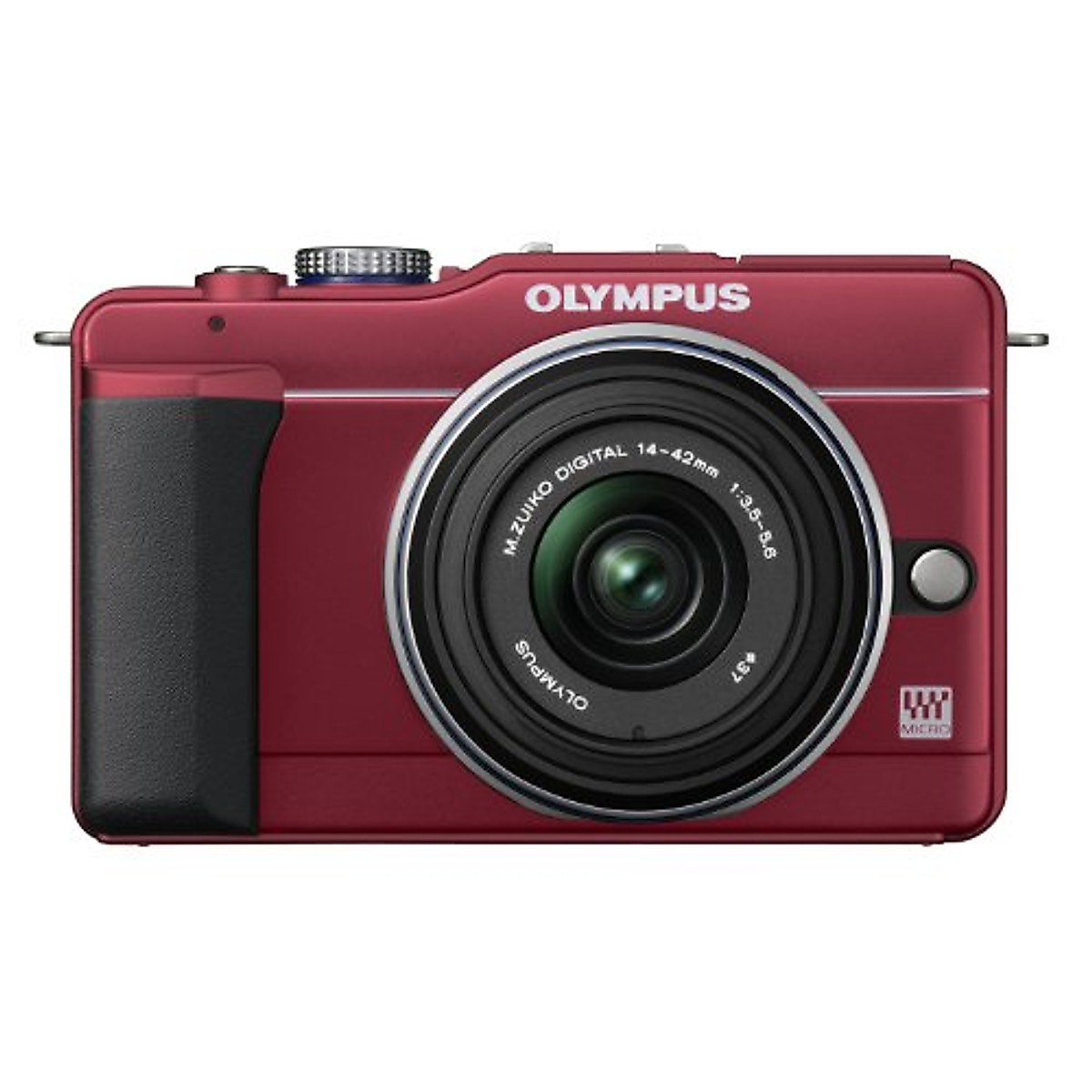 Olympus Pen E-PL1s 12.3MP Live MOS Micro Four Thirds Interchangeable Lens Digital Camera with M.ZUIKO Digital 14-42mm F3.5-5.6 II (RED) International Version (No Warranty)
