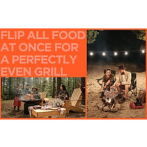 KARTALIO BBQ Stainless Steel Grill Basket,Barbecue Party Rustproof Grilling Basket, Large Folding Grilling baskets With Detachable Handle, Portable Outdoor Camping Accessories.