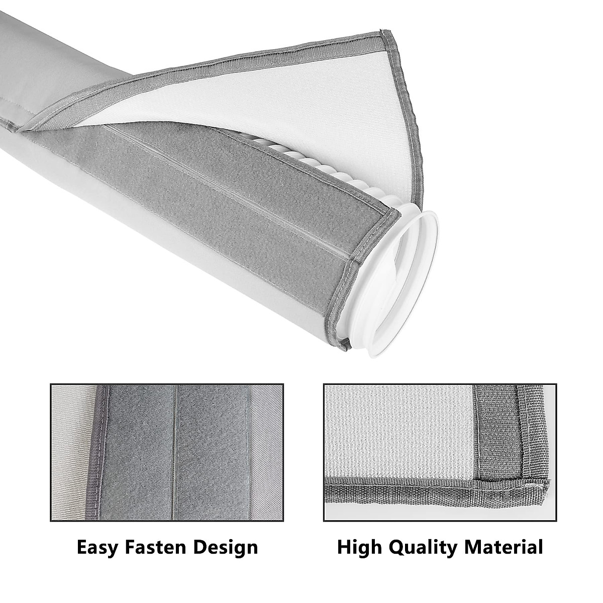 LBG Products Portable Air Conditioner Hose Cover Wrap, Insulated Hose Cover, Fit AC Exhaust Hose Up to 5.9" Diameter, 59" Length, Gray