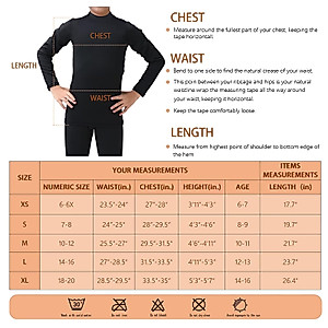 Rolimaka 3 Pack Boys' Girls' Thermal Compression Shirt Crew Neck Fleece Lined Base Layer Top Youth Long Sleeve Athletic Soccer Baseball Undershirt XS