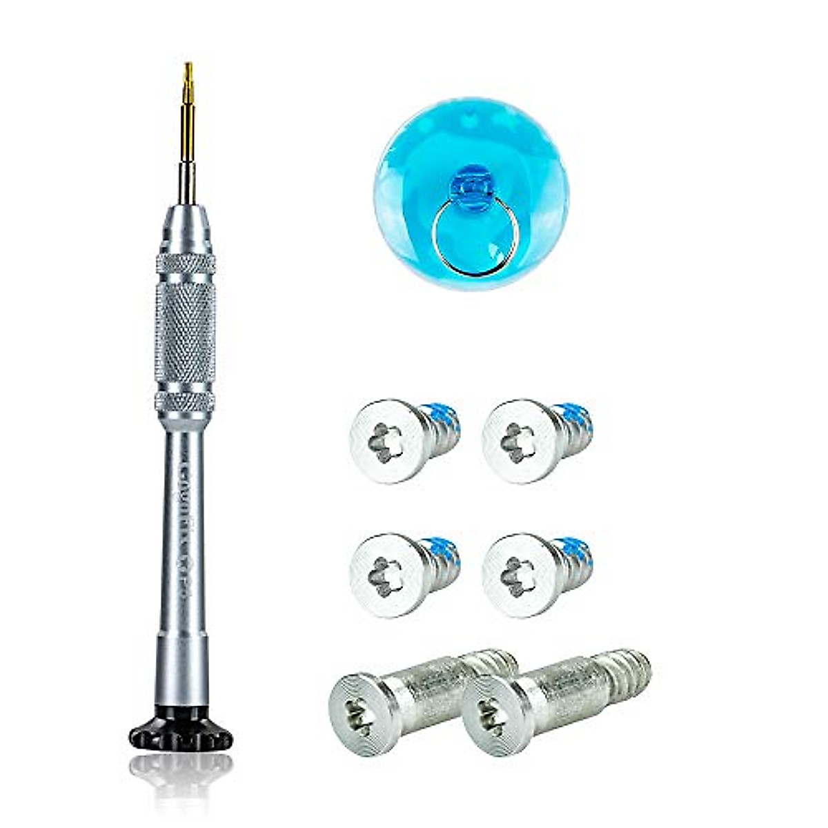 GogoFix Pentalobe Bottom Screw and Screwdriver Repair Kit Compatible with Retina 13” Touch Bar A1706, A1989 and A2159 (Silver)