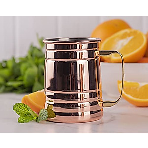 One Ring Moscow Mule Mug Metal Tankard, Hobbit Mug Lord Rings Copper Stein Beer Mug, Gift For Him Beer Stein 21oz Pure Copper Plating Cup, Premium Quality Cocktail Mug, Drinking Mug