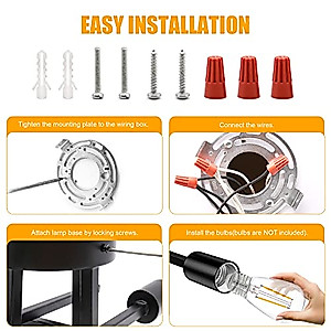 Mshamy - Modern Flush Mount Ceiling Light, Matte Black, 6 inch, E26 Base, 60 Watt Max, Ideal for Bedrooms, Dining Rooms, Entryways, Porches, Kitchens, Bathrooms