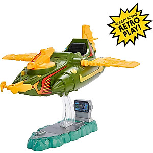 Masters of the Universe Origins Wind Raider Vehicle with Tow Hook, Retractable Cable & Display Stand for Motu Storytelling Play and Display, Gift for Kids Age 6 Years and Older