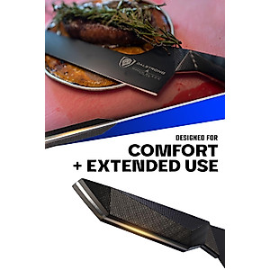 DALSTRONG Slicing Knife - 12 inch - Carving Offset Blade - Shadow Black Series - Black Titanium Nitride Coated - High Carbon 7CR17MOV-X Vacuum Treated Steel- Sheath - NSF Certified - Bread, Ham Slicer