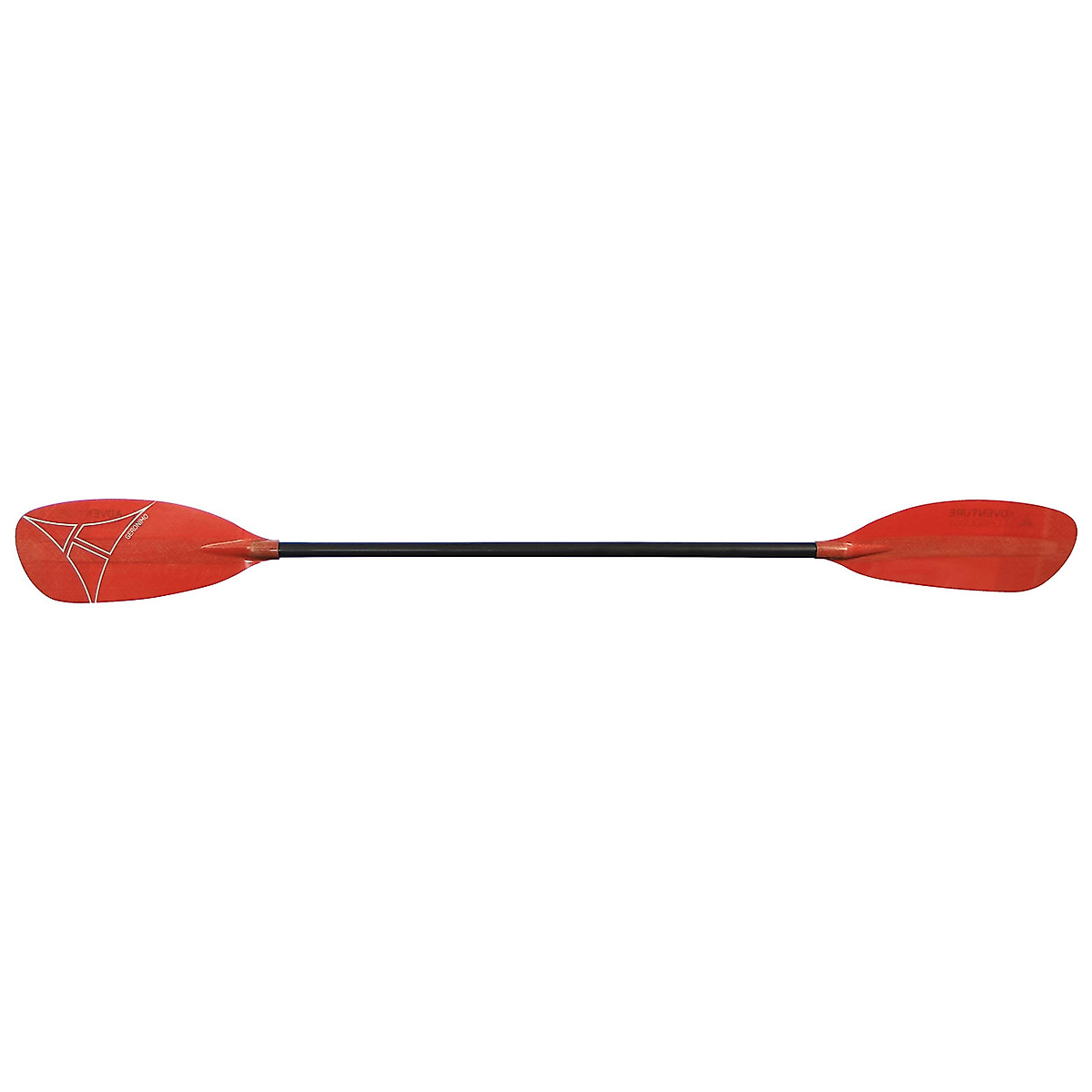 Adventure Technology at Geronimo Glass Straight Whitewater Kayak Paddle, 191cm/One Size, Red