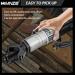 MMNZE Electric Hydraulic Rebar Bender, Bending Angle 0-130 Degrees, 110V 900W 16MM Hand Hold Portable Rebar Bender, Bending Machine for Bending Rebar, Steel Bar, Steel Rod
