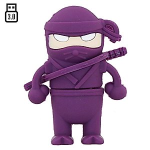 8GB Ninja Model USB 3.0 Flash Drive Memory Stick PenDrive Thumb Drive Jump Drive USB Flash Memory USB 3.0 Drive Ｕ Disk USB Stick Flash Disk Pen Drive - Purple