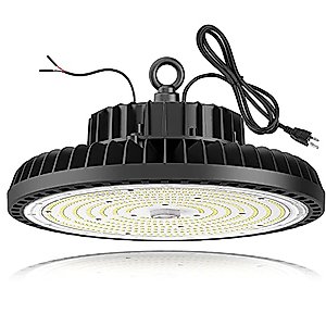 TREONYIA UFO LED High Bay Light, 240W Commercial Bay Lighting 1-10V Dimmable ETL&DLC Listed 33600LM 5000K, 5' Cable with US Plug Led Shop Lights for Warehouse Workshop Garage Factory