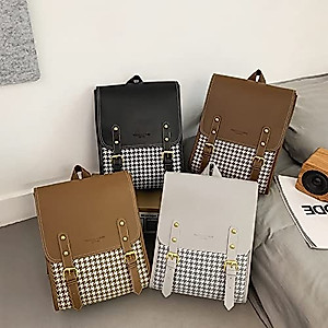 LEMITA Backpack 2023 Spring Color Contrast Large-capacity Schoolbag Work Commuting Backpack Handbag,black,26*14*32CM