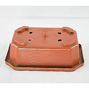 24 Pcs Rectangular Plastic Bonsai Training Pot, Succulent Planter - 6.25"x 4.5"x 2"