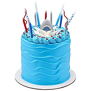 DecoPac Shark Shaped Birthday Cake Candle
