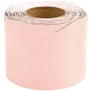Blush Bulletin Board Border Pink Scalloped Border Trim for Classroom 52ft One Roll