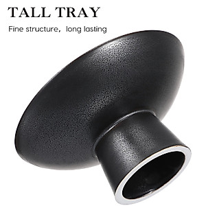 YARNOW Serving Fruit Tray ceramic display stand fruit bowl with base retro round fruit holder footed fruit display container for fruits snacks jewelry display stand black display stand Serving Bowl