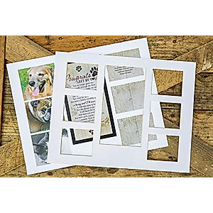 Pet Memorial Collage Frame for Dog or Cat with Sympathy Pawprints Left by You Poem - Made in the USA
