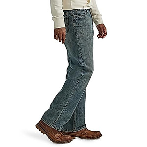 Wrangler Authentics Men's Relaxed Fit Boot Cut Jean, Tinted Mid Shade, 38W x 30L
