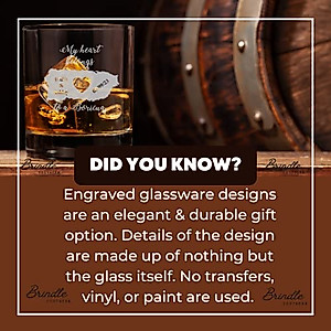 Brindle Southern Farms Leave The Gun Take The Cannoli Godfather Whiskey Glass & Coaster, Engraved Godfather Rocks, Clemenza's Bakery Gift Set for Godfather (Diamond Black Engraved Finish)