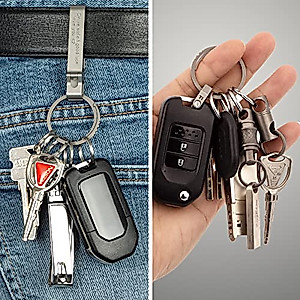BANG TI Titanium Quick Release Keyrings Side-pushing Split Heavy Duty Keychain Rings Labor-saving Kit (K35)