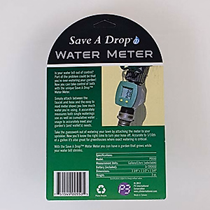 2 Pack - P3 P0550 Water Meter | Measure Watering Use in Gallons or Liters |Fits Standard Garden Hose