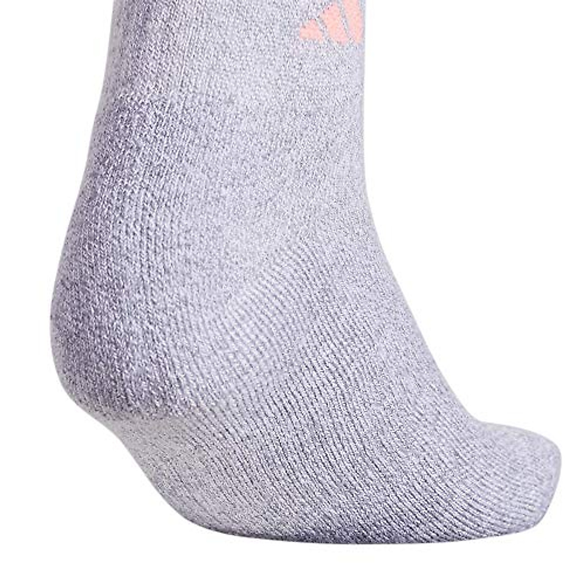 adidas Women's Athletic Cushioned 6-Pack Quarter, Grey/Bliss Pop/Clear Mint, M