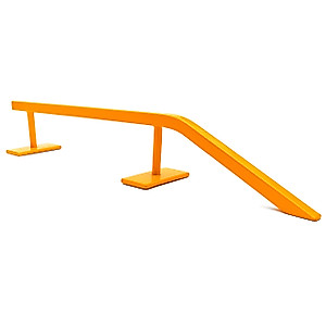 FLVFF Fingerboard Rail Pole Jam to Flat Grind Metal Rail Made of Solid Steel Ramp and Skate Parks (R5) (Yellow)