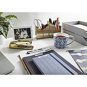 DYMO Authentic Lt Paper Labeling Tape for LetraTag Label Makers, 1/2" (12mm), Black Print On White Tape, 6-Pack